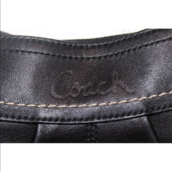Coach | Bags | Coach Black Pleated Leather Shoulder Bag F373 | Poshmark